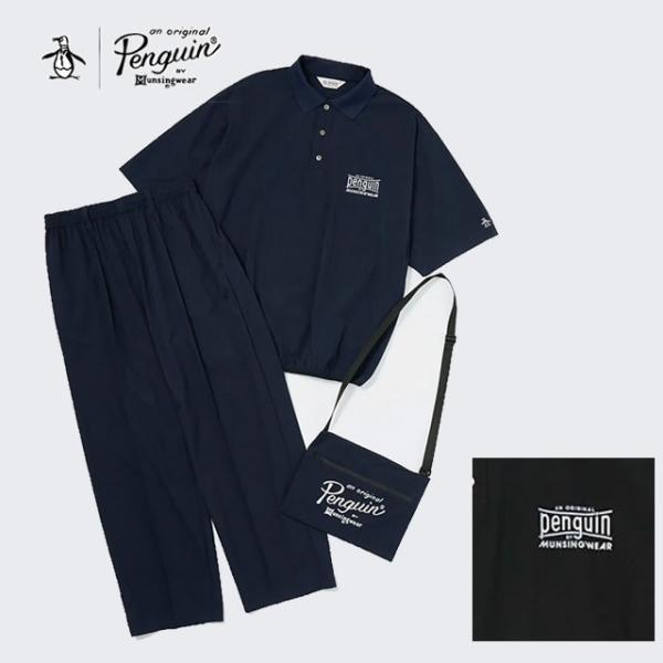 即納 Penguin by Munsingwear ペンギン バイ マンシングウェア ユーティリティ スリー ピース セットアップ トップス ボトムス サコッシュ メンズ