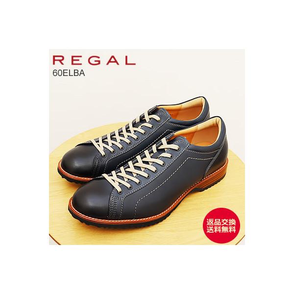 REGAL リーガル  レースアップレザースニーカー 60ELBA NAVY ネイビー  EE 紳士靴 シューズ  スニーカー  カジュアル ビジネス 定番 レザー 返品交換送料無料