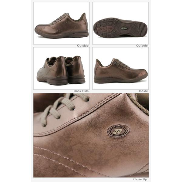 返品交換送料無料YONEX ヨネックス  パワークッション レディース L130W BRONZE ブロンズ 4.5E  コンフォート ウォーキング 靴  スニーカー シューズ 撥水