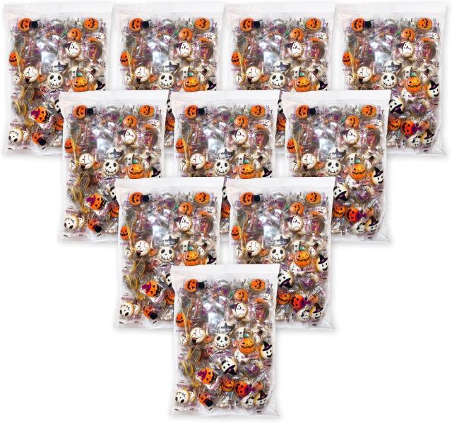 リアライズプランニング ハロウィンヨーチ 100個入 10袋セット クラッカー 個包装 イベント 配布用 ハロウィーン お菓子 まとめ買い 小袋 大量 プチギフト halloween クッキー ビスケット 大人数配布用