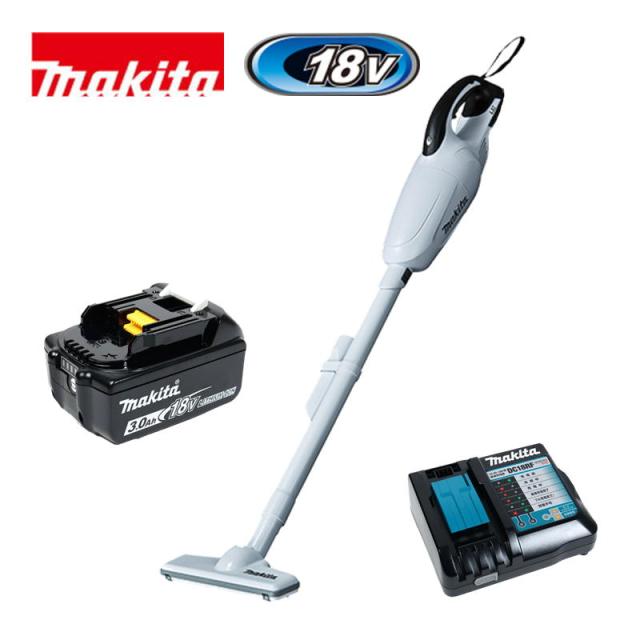 マキタ(makita) CL180FDRFW 充電式クリーナー(掃除機) 18V  3Ah ホワイト セット品(本体・BL1830B・充電器) (カプセル式・トリガスイッチ) コードレス