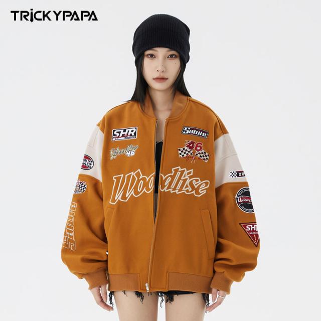 アメリカン ハイストリート フライトジャケット ユニセックス ベースボール ジャンバー カジュアル ブルゾン