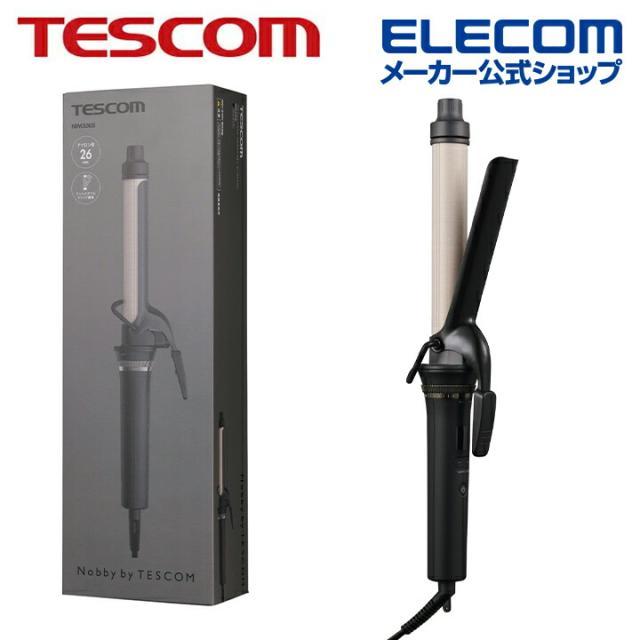 テスコム TESCOM ヘアーアイロン プロフェッショナル プロテクトイオン カールアイロン 26?o径 AC式 ヘアー アイロン Nobby by TESCOM カール 26mm ブラック ┃NIM326B-K