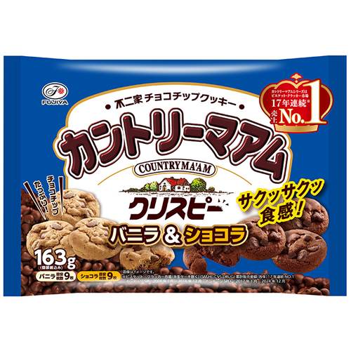 不二家 カントリーマアム バニラ＆ショコラ 163g(個装紙込み)×18個×2セット クッキー/クリスピークッキー/ビスケット/菓子/おやつ
