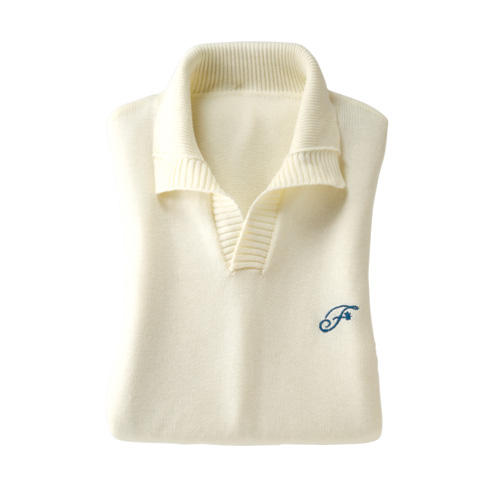 プルオーバー スキッパーニットプルオーバー（2色組） 綿100％ スキッパーカラー ニット セーター レディース 婦人服 ミセス シニア コットン シニアファッション 50代 60代 70代 80代 母の日 お母さん　fri　p16442　p25451　p26408