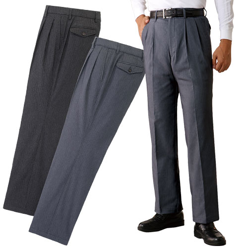 スラックス 2本セット メンズ シニア 秋冬 ハンティントン・クラブ ヘリンボーン柄 裏起毛 のびのびストレッチパンツ 2色組 紳士服 ズボン グレー ライトグレー 選べる股下丈 あったか 防寒 暖かい 50代 60代 70代 80代 父の日 お父さん 秋物 冬物　how　p16735　p23162