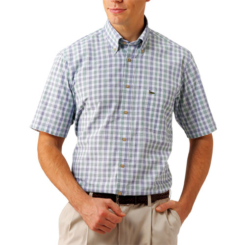 ボタンダウンシャツ カジュアルシャツ 半袖 メンズ デコイ 涼やか格子柄半袖シャツ 2色組 紳士服 シニア 男性 チェック柄 チェックシャツ グリーン レッド さわやか シニアファッション 40代 50代 60代 70代 80代 90代 父の日 お父さん 春夏 M L LL　fri　p16944