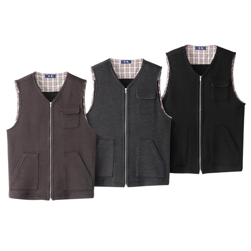 ベスト 前開き 防寒 メンズ シニア 秋冬 日本製 紳士トレヒートベスト 全3色 防寒ベスト 紳士服 インナーベスト あったか 部屋着 暖かい ブラウン グレー ブラック ファスナー式 ポケット付き チョッキ ファッション 50代 60代 70代 80代 父の日 お父さん　sai　p17289