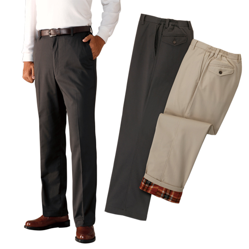 あったかパンツ メンズ シニア 秋冬 裏フリース脇ゴム撥水ストレッチパンツ 2色組 選べる股下丈 長ズボン 紳士服 男性 撥水加工 あったか 暖かい チャコール アイボリー ファッション 40代 50代 60代 70代 80代 父の日 お父さん　how　p20646　p23158　p26662
