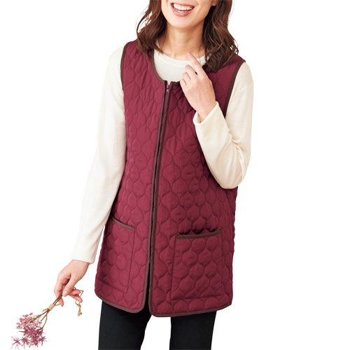 ベスト 秋冬 （大きいサイズ）毎日着たい！あったかキルティングベスト（3色組） 中綿 前開きベスト キルトベスト レディース 婦人服 シニアファッション 50代 60代 70代 80代 母の日 お母さん　fri　p22026　p26661