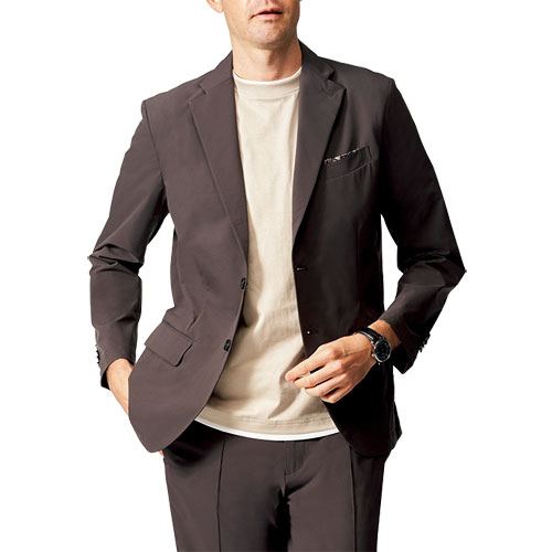 ジャケット メンズ シニア ソロテックス使用！大人の為の快適機能ジャケット（全2色） サマージャケット 紳士服 男性 ネイビー グレー 紺色 灰色 上着 背広 シニアファッション 50代 60代 70代 80代 父の日 お父さん 春夏　fri　p22571