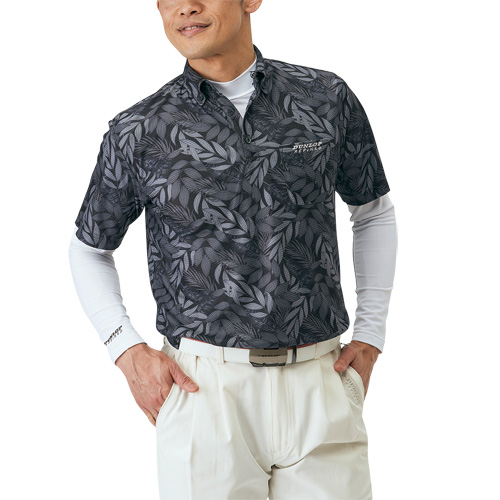 半袖ポロシャツ メンズ シニア 春夏 ダンロップ・リファインド 爽快メッシュポロシャツ・インナー 3点セット 紳士服 男性 ブラック グレー 黒 灰色 スポーティ コンプレッションウェア ファッション 50代 60代 70代 80代 父の日 お父さん　fri　p22877　p25709