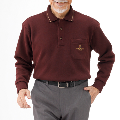 ポロシャツ 長袖 裏起毛 メンズ 秋冬 裏起毛 鹿の子 長袖 ポロシャツ 3色組 トップス ワインレッド ブラック ベージュ メンズ 紳士服 シニア 男性 シニアファッション 40代 50代 60代 70代 80代 父の日 お父さん シンプル カノコ 暖かい あったか　how　p23623