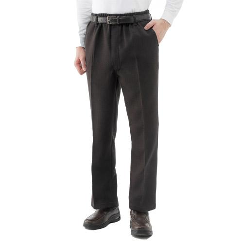 裏起毛パンツ あったか イージーパンツ スラックス メンズ シニア サーモトロン 裏起毛暖かパンツ 2色組 選べる股下丈 裾上げ済み 紳士服 男性 ブラウン グレー 茶色 灰色 センタープレス シンプル 無地 暖かい 40代 50代 60代 70代 80代 父の日 お父さん 秋冬　kuri　p24676