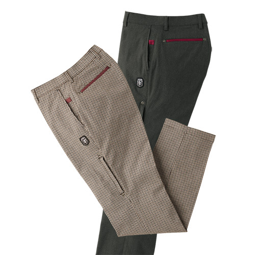 スラックス ストレッチ メンズ ユナイテッド・ゴルフ ハイストレッチコンビネーションパンツ 2色組 紳士服 シニア 男性 グレー 無地 チェック オシャレ ワンポイント シニアファッション 40代 50代 60代 70代 80代 父の日 お父さん 秋物 冬物 秋冬　fri　p24838　p26606