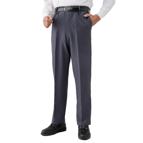 スラックス ウエストゴム イージーパンツ メンズ 東レ エラスフィット 杢調 らくらく快適パンツ 2色組 選べる股下丈 紳士服 シニア 男性 グレー ズボン 無地 センタープレス 裾上げ済み ファッション 50代 60代 70代 80代 父の日 お父さん 春夏　kuri　p25423　p26273