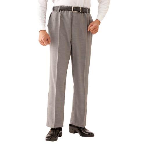 イージーパンツ スラックス メンズ ネイビー グレー 日本製 杢調 吸水・発散らくらく爽やかパンツ 2色組 選べる股下丈 紳士服 シニア 男性 紺色 灰色 無地 センタープレス サマーパンツ ファッション 40代 50代 60代 70代 80代 父の日 お父さん 春夏　kuri　p25441　p26707