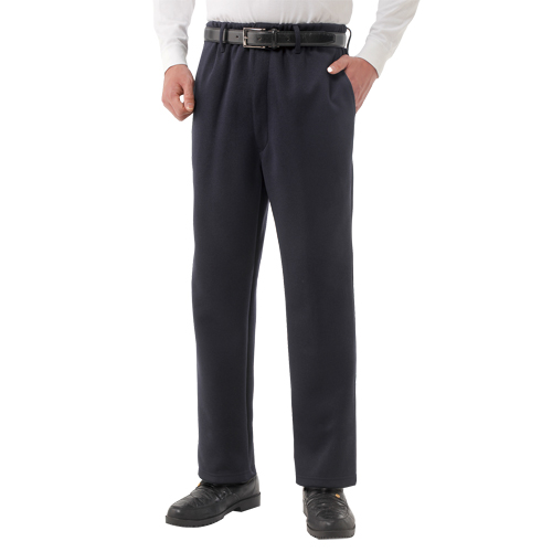 日本製 杢調ストライプ裏起毛楽々パンツ 2色組 選べる股下丈 あったかパンツ 裏起毛パンツ 消臭機能 メンズ 紳士服 シニア 男性 大人 ネイビー グレー ストライプ 裾上げ済み シンプル シニアファッション 40代 50代 60代 70代 80代 90代 父の日 お父さん 秋冬　kuri　p27392