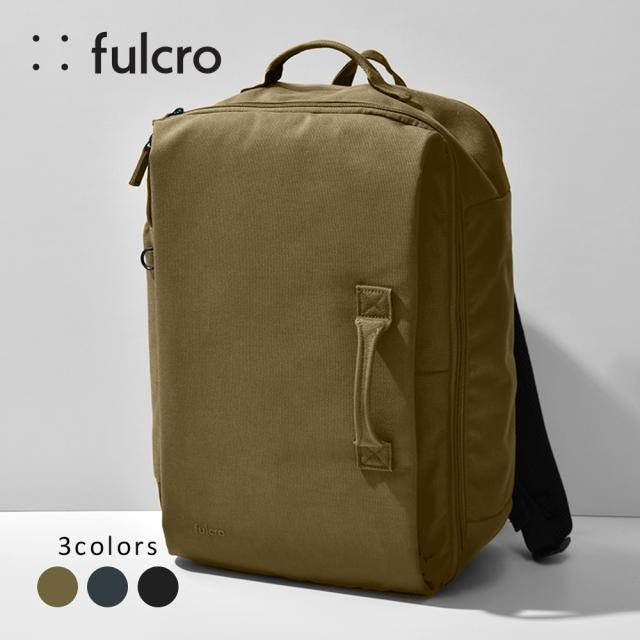 バックパック 無地 リュック 19L 撥水加工 fulcro フルクロ 出張 仕事 ビジネス 海外 旅行 1泊 安心 安全 大容量 キャリーオン おしゃれ 通勤 PC 収納 15インチ A4ファイル ボトル 65660