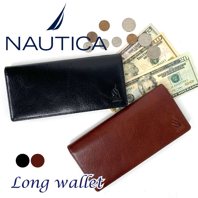 長財布 メンズ 本革 かぶせ長財布 二つ折り 財布 薄型 小銭入れ スリム 牛革 カード入れ 薄い 革 おしゃれ ビジネス ブランド ノーティカ NAUTICA 人気 ロングウォレット 薄マチ 長さいふ メンズ財布 長サイフ 使いやすい 小銭入れ カード入れ 大容量 財布 サイフ 4nt0030