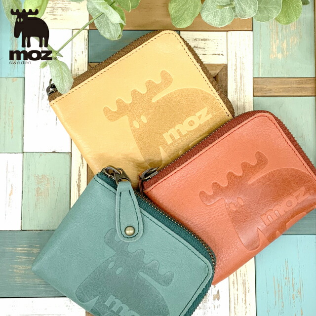 moz 財布 elk ラウンド 小銭入れ モズ 86005 グリーン レディース レディース財布 二つ折り 財布 革 ブランド かわいい 2つ折り財布 ラウンドファスナー コインケース 赤 茶 ...