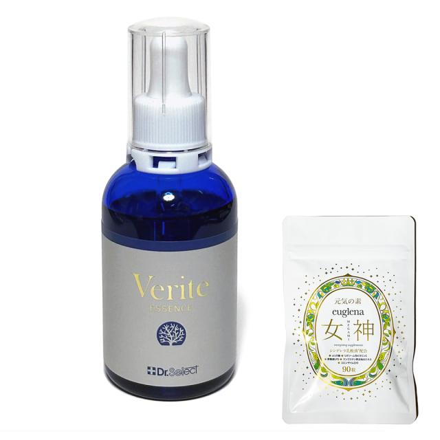 お得セットユーグレナ女神90粒＋ドクターセレクトヴェリテ フコイダンエッセンス 60ml