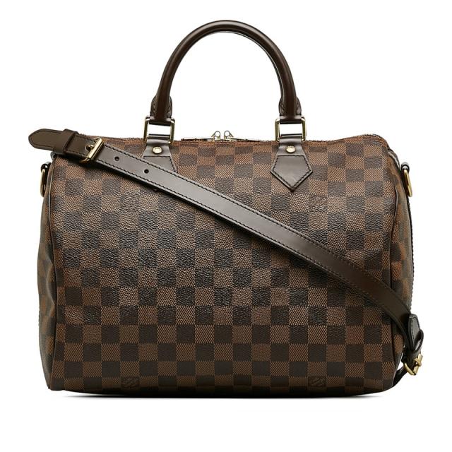 ルイ ヴィトン ダミエ スピーディ バンドリエール30 ハンドバッグ ショルダー 2WAY N41367 ブラウン PVC レザー LOUIS VUITTON 【中古】