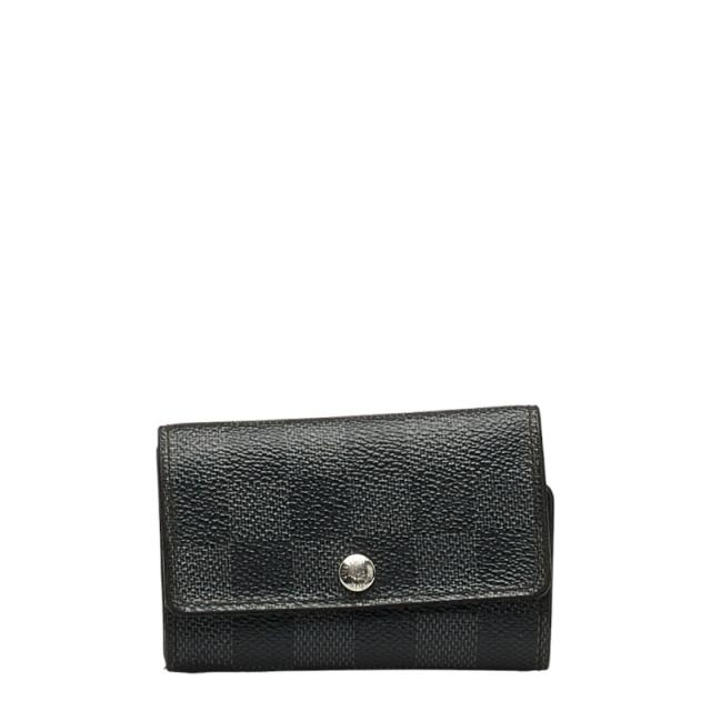 ルイ ヴィトン ダミエ グラフィット ミュルティクレ6 キーケース N62662 ブラック PVC レザー レディース LOUIS VUITTON 【中古】