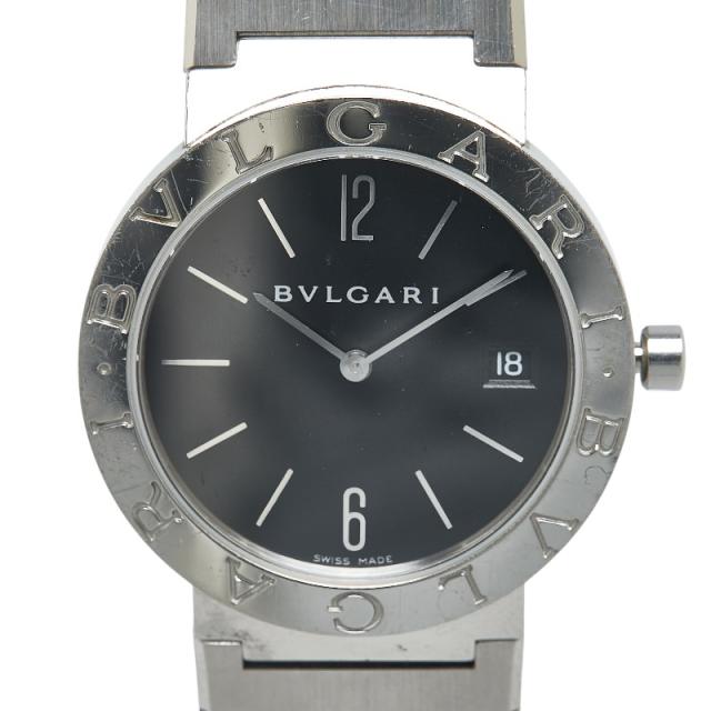 ブルガリ ブルガリブルガリ 腕時計 BB33SS クオーツ ブラック文字盤 ステンレススチール メンズ BVLGARI 【中古】