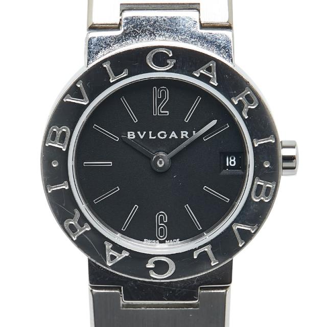 ブルガリ ブルガリブルガリ 腕時計 BB23SS クオーツ ブラック文字盤 ステンレススチール レディース BVLGARI 【中古】