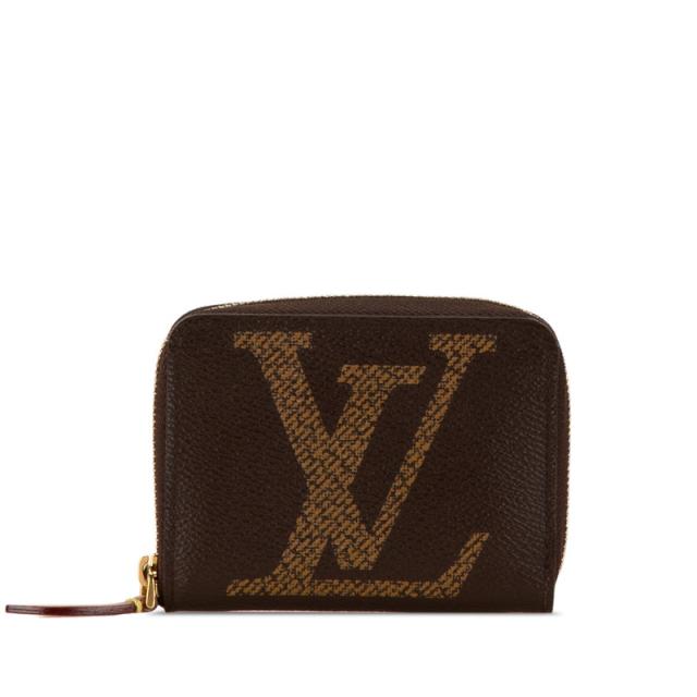 ルイ ヴィトン モノグラム ジャイアント ジッピー パース ケース M69354 ブラウン PVC レザー LOUIS VUITTON 【中古】