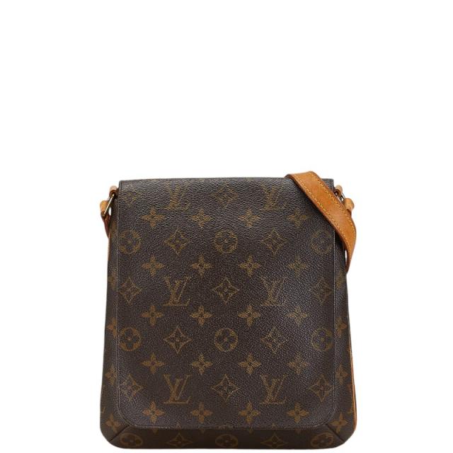 ルイ ヴィトン モノグラム ミュゼット サルサ ショート ショルダーバッグ M51258 ブラウン PVC レザー LOUIS VUITTON 【中古】