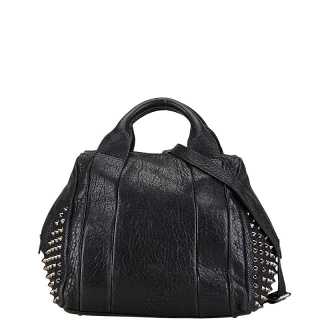 エム シー エム スタッズ ハンドバッグ ショルダーバッグ 2WAY ブラック レザー レディース MCM 【中古】