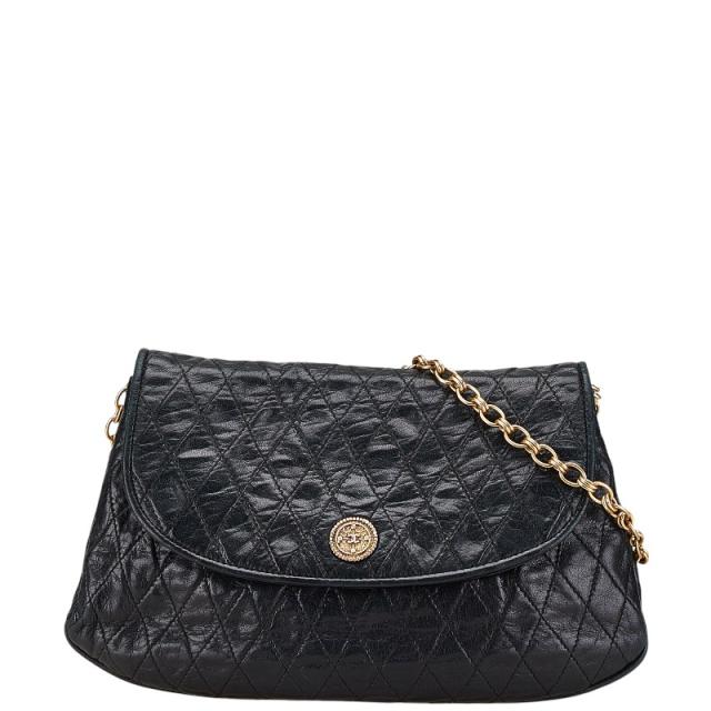 シャネル ココマーク マトラッセ チェーン ワンショルダーバッグ ブラック ラムスキン レディース CHANEL 【中古】