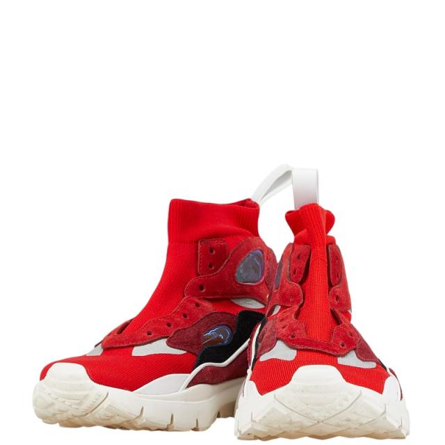 ヴァレンチノ ハイカットスニーカー サイズ：23 レッド ナイロン レザー レディース Valentino 【中古】