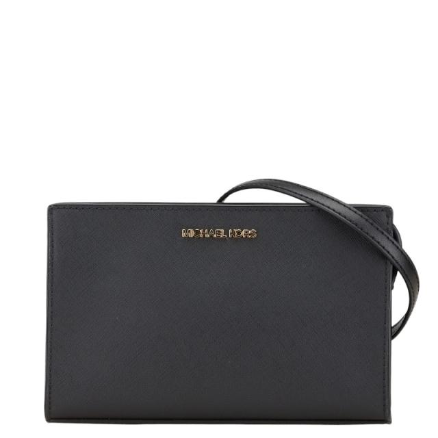 マイケルコース SHEILA SM EW TZ XBODY 斜め掛け ショルダーバッグ クロスボディ ブラック PVC レディース Michael Kors 【中古】