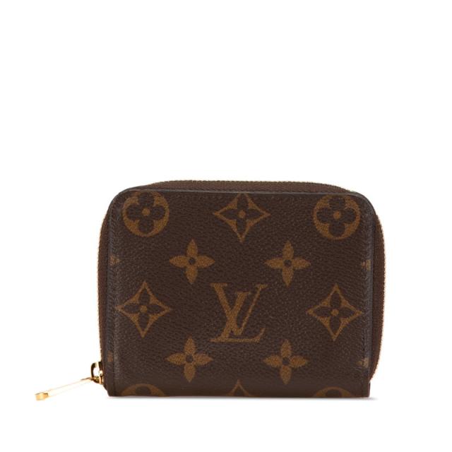 ルイ ヴィトン モノグラム ジッピー パース ケース 小銭入れ M60067 ブラウン PVC レザー LOUIS VUITTON 【中古】