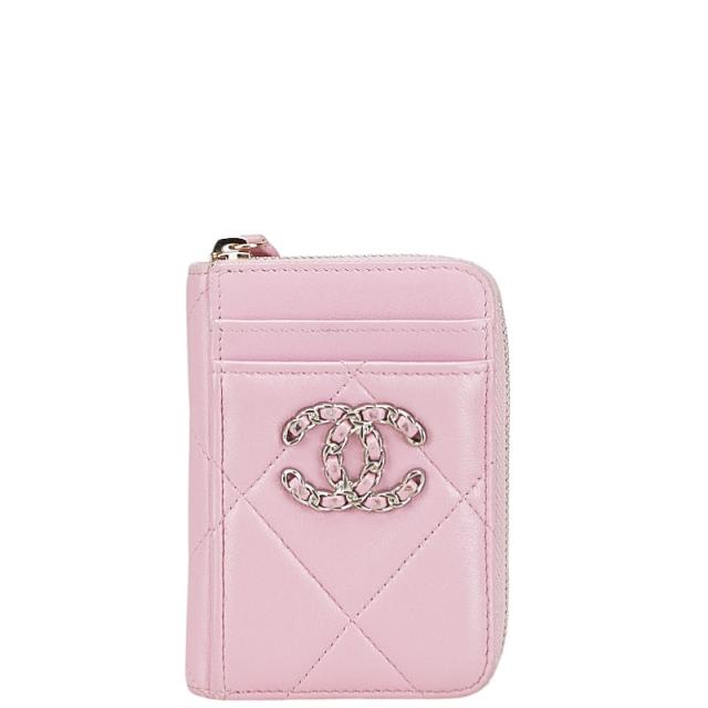 シャネル マトラッセ シャネル19 ココマーク ケース AP2701 ピンク ラムスキン レディース CHANEL 【中古】