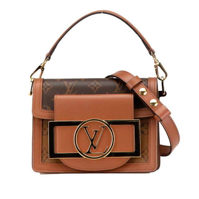 ルイ ヴィトン モノグラム ドーフィーヌ ロックXL ハンドバッグ ショルダーバッグ 2WAY M46537 ブラウン PVC LOUIS VUITTON 【中古】