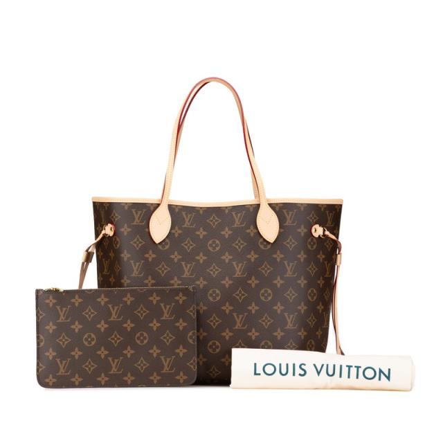 ルイ ヴィトン モノグラム ネヴァーフルMM トートバッグ M40156 ブラウン PVC レザー レディース LOUIS VUITTON 【中古】