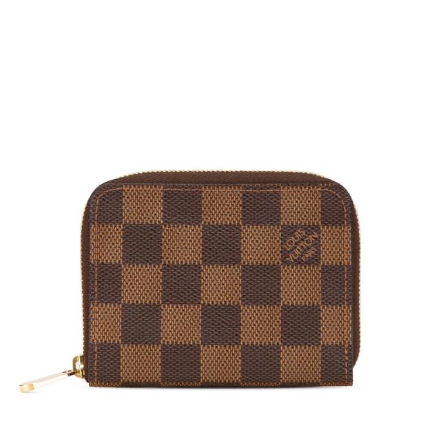 ルイ ヴィトン ダミエ ジッピーパース ケース N63070 ブラウン PVC レディース LOUIS VUITTON 【中古】