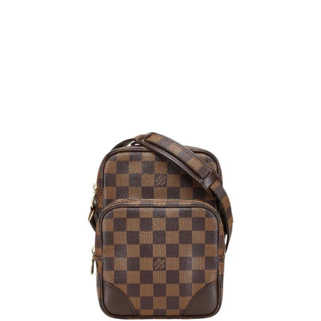 ルイ ヴィトン ダミエ アマゾン スペシャルオーダー 斜め掛け ショルダーバッグ N48074 ブラウン PVC レザー LOUIS VUITTON 【中古】