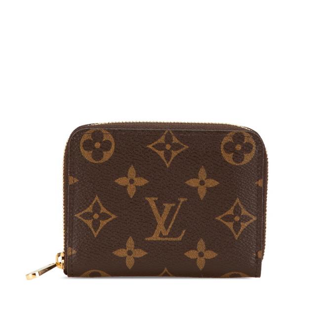 ルイ ヴィトン モノグラム ジッピー パース ケース 小銭入れ M60067 ブラウン PVC レザー LOUIS VUITTON 【中古】
