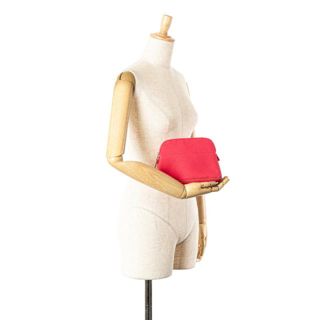 エルメス ボリードポーチ20 ポーチ ハイビスカス ピンク コットン