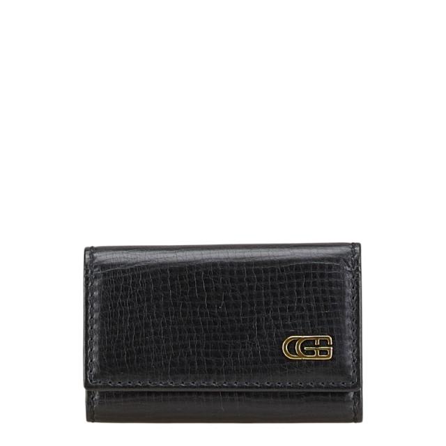 グッチ キーケース 6連 106659 ブラック レザー メンズ GUCCI 【中古】
