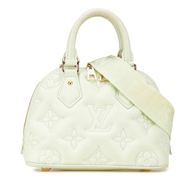 ルイ ヴィトン モノグラム マヒナ アルマ ソフトBB ハンドバッグ ショルダーバッグ 2WAY M20855 ライトグリーン LOUIS VUITTON 【中古】