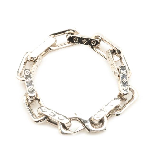 ルイ ヴィトン ブレスレット チェーン モノグラム ブレスレット #M M64223 シルバー メタル メンズ LOUIS VUITTON 【中古】