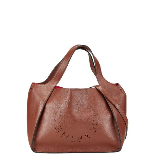 ステラマッカートニー ステラロゴ ハンドバッグ ショルダーバッグ 2WAY 513860 ブラウン フェイクレザー Stella McCartney 【中古】