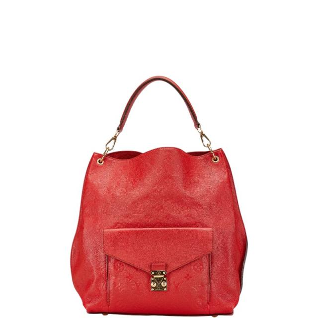 ルイ ヴィトン モノグラム アンプラント メティス ハンドバッグ M40811 レッド レザー レディース LOUIS VUITTON 【中古】