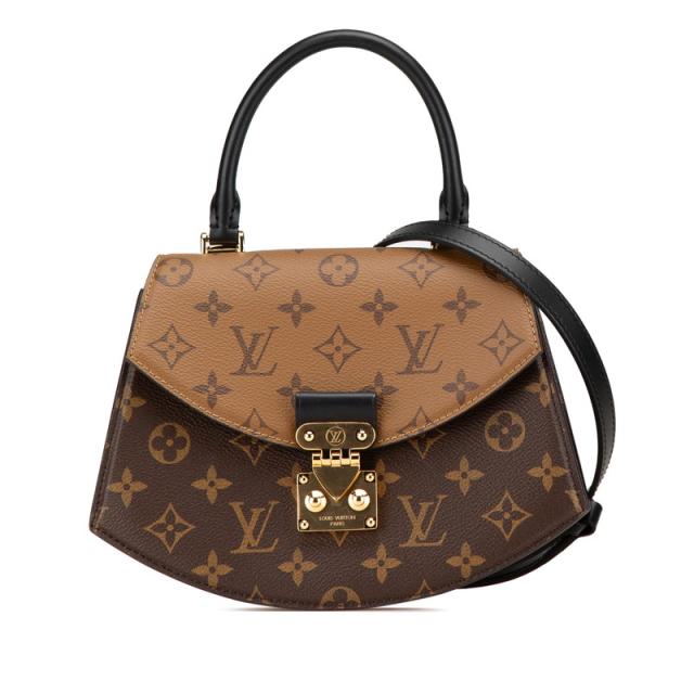 ルイ ヴィトン モノグラム リバース ティルシット ハンドバッグ ショルダーバッグ 2WAY M46548 ブラウン PVC LOUIS VUITTON 【中古】